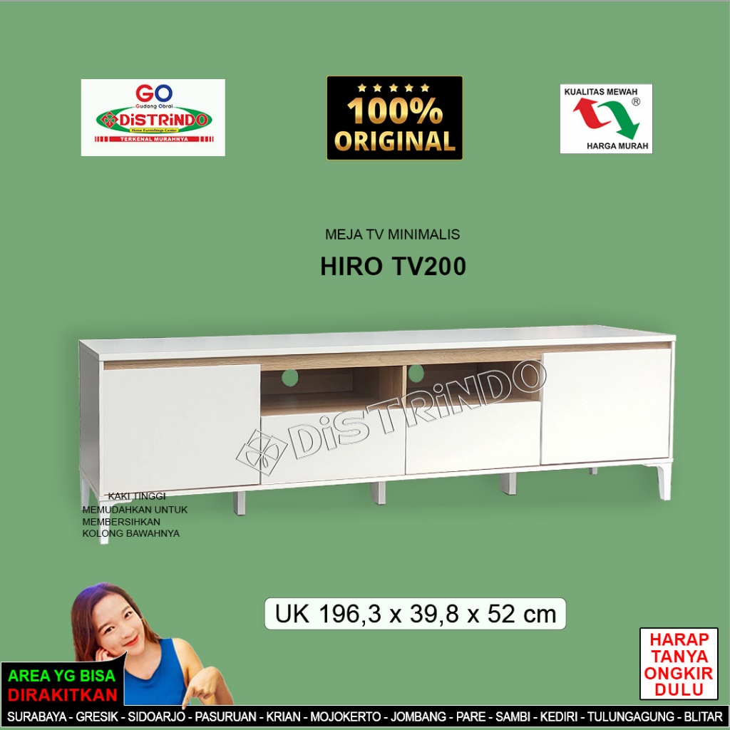 Jual DISTRINDO Meja TV Minimalis / Rak TV / Bufet TV + Lemari Storage ...