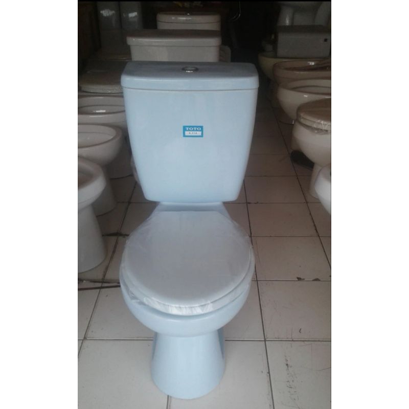 Jual CLOSET DUDUK TOTO cw 516 tombol pastel biru muda | Shopee Indonesia