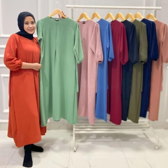 Jual DASTER CRINKLE POLOS WANITA MODEL TANGAN SERUT 3/4 By Zafirah ...