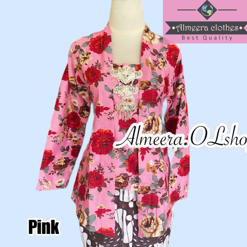 Jual kebaya kembang / kebaya bunga kutubaru bahan katun | Shopee Indonesia
