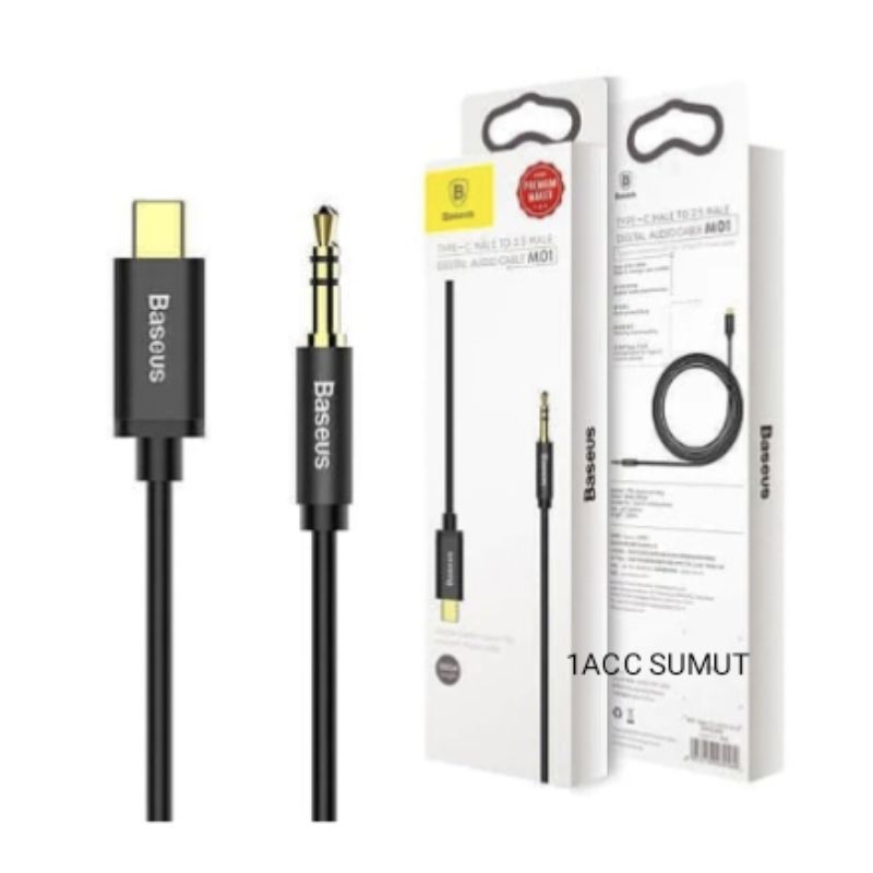 Jual BASEUS ORIGINAL M01 YIVEN TIPE C MALE TO 3.5 MM MALE KABEL JACK ...