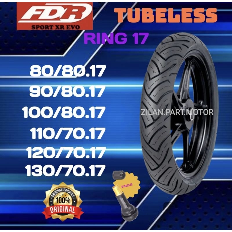 Jual (READY STOCK) BAN TUBELESS XR EVO RING 17 (80/80.17,90/80.17,100/ ...