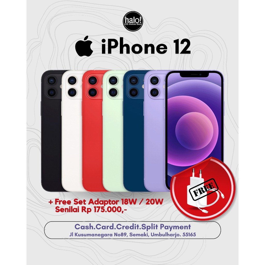 Jual SMARTPHONE 12 Series 64GB/128GB Second Original 100% NORMAL MULUS FULLSET + FREE SET FAST ...