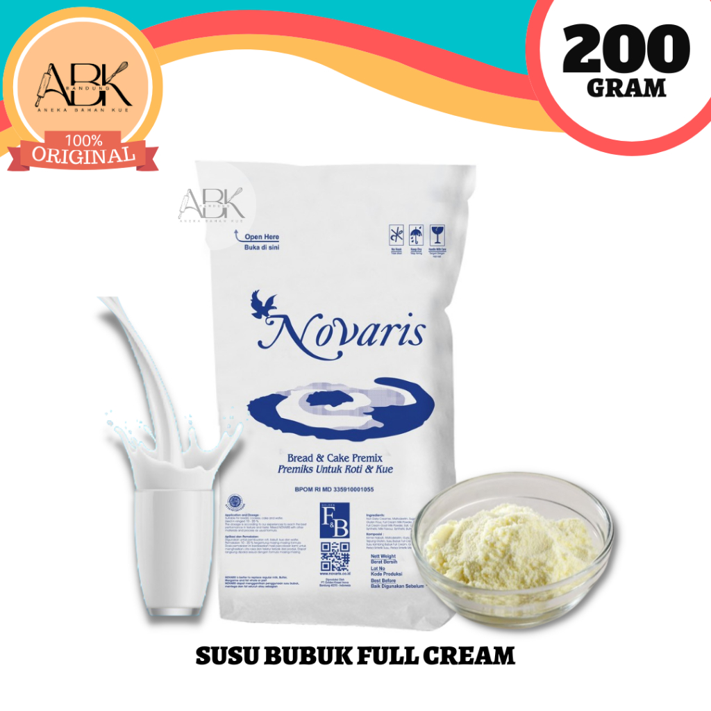 Jual Susu Bubuk Full Cream Novaris 200 gram | Shopee Indonesia