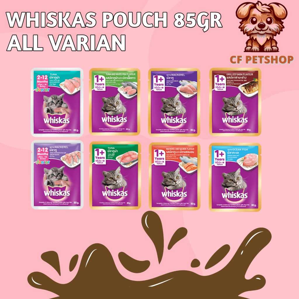 Jual Whiskas Pouch 80gr All Varian Makanan Kucing Whiskas Basah Whiskas ...