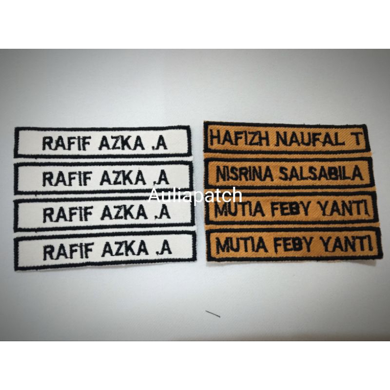 Jual NAME TAGE BORDIR / BORDIR PAPAN NAMA / BORDIR NAMA SEKOLAH (Tanpa ...