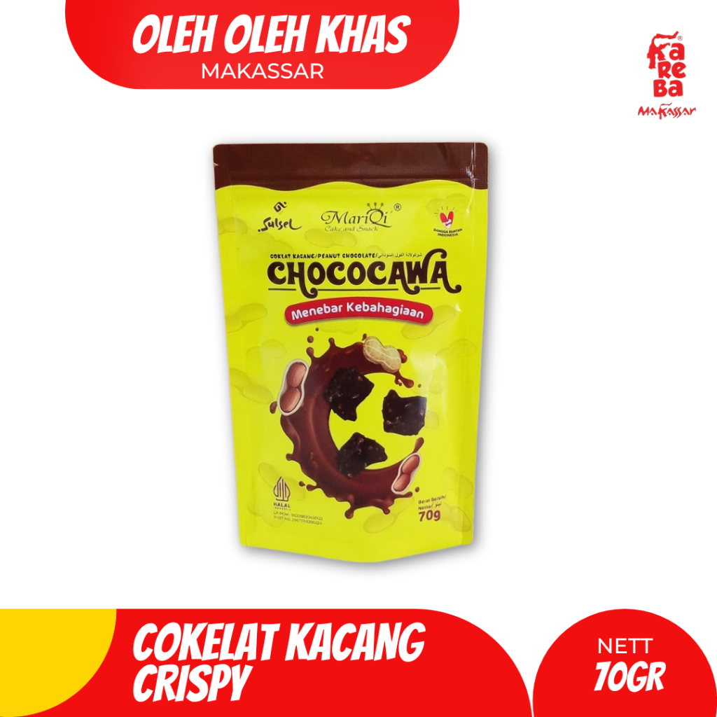 Jual Snack Cokelat Kacang Krispy 75gr- Oleh oleh Makassar | Shopee ...