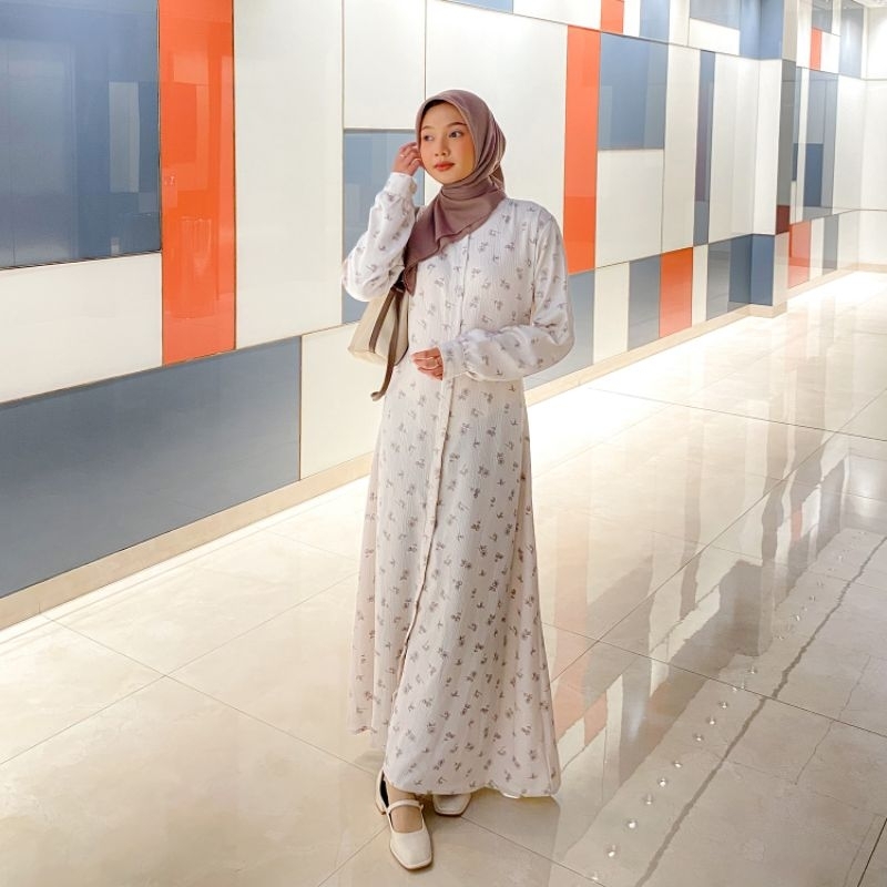 Jual My Zahir Locana Dress Busui Friendly Bahan Crinckle Size M-XXL | Shopee Indonesia