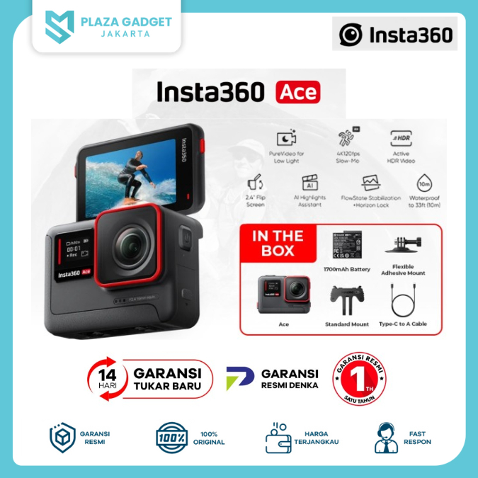 Jual Insta360 Ace 6k Action Camera Insta 360 One AcePro - Garansi Resmi 1 tahun | Shopee Indonesia