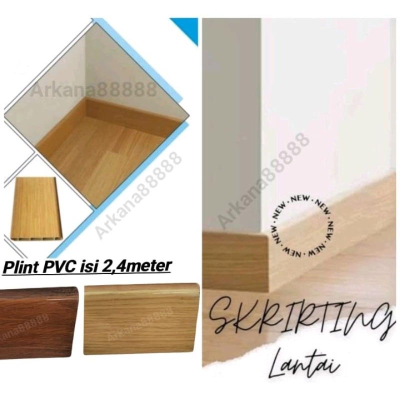 Jual Plint PVC / List dinding PVC / List plank PVC isi 2,4meter | Shopee Indonesia