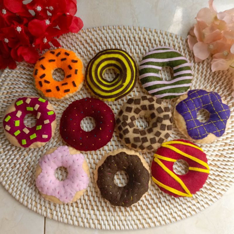 Jual Mainan edukasi anak donat flanel | Shopee Indonesia