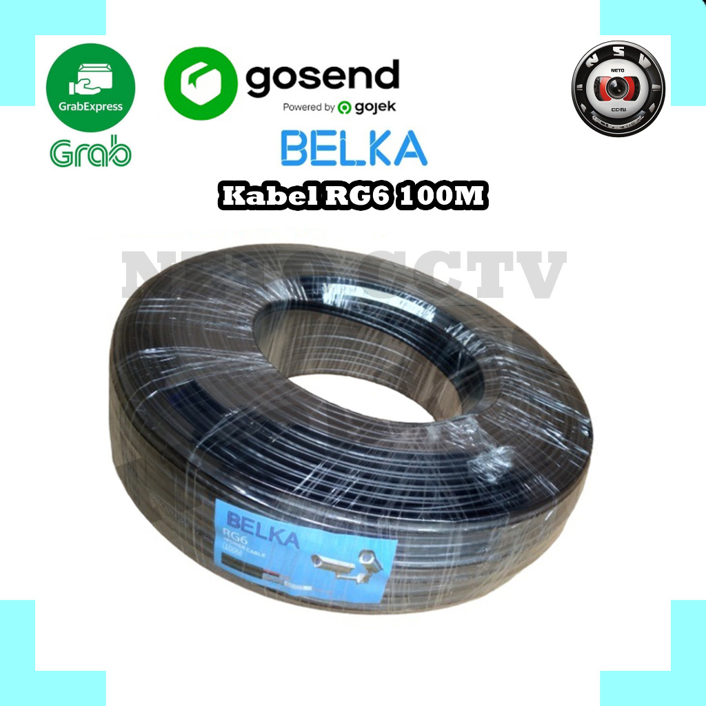 Jual KABEL CCTV RG6 + Power 100m BELKA KABEL Coaxial CCTV 2 Jalur | Shopee Indonesia