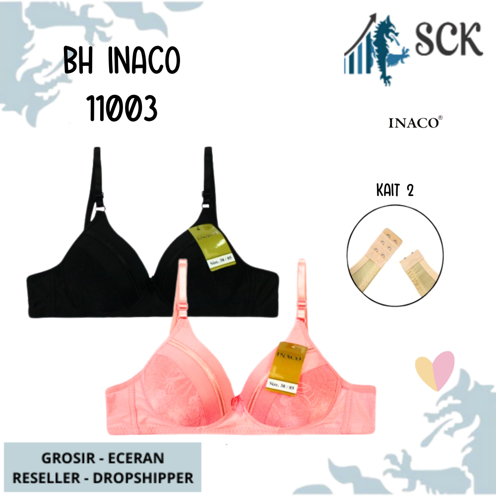 Jual BH INACO 11003 Tanpa Kawat Busa Tipis Soft ukuran 34-38 / BH inaco ...