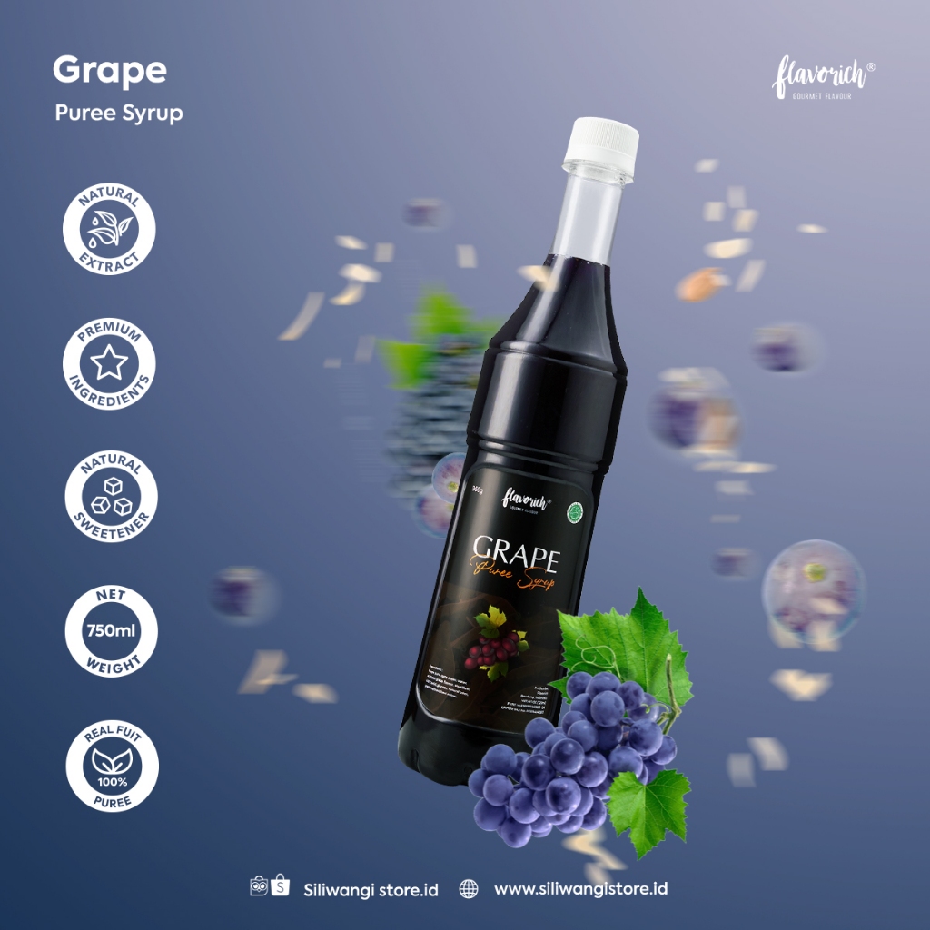 Jual FLAVORICH - Sirup Puree Grape / Gourmet Syrup / Sirup Untuk Hotel ...