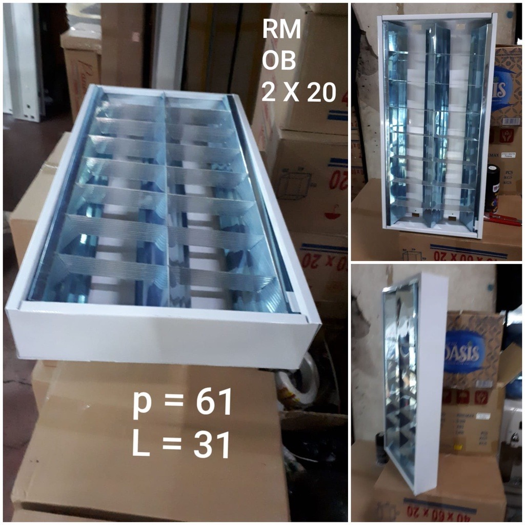 Jual Kap Lampu RM Outbow 2x18 Watt / Kap Lampu RM TL 2X18 Outbow ...