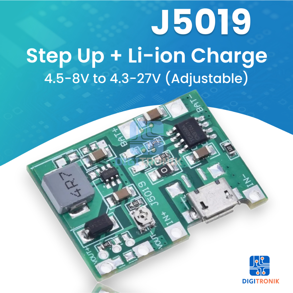 Jual J5019 Modul 2in1 Charger Li-ion Baterai + Step Up Adjustable ...