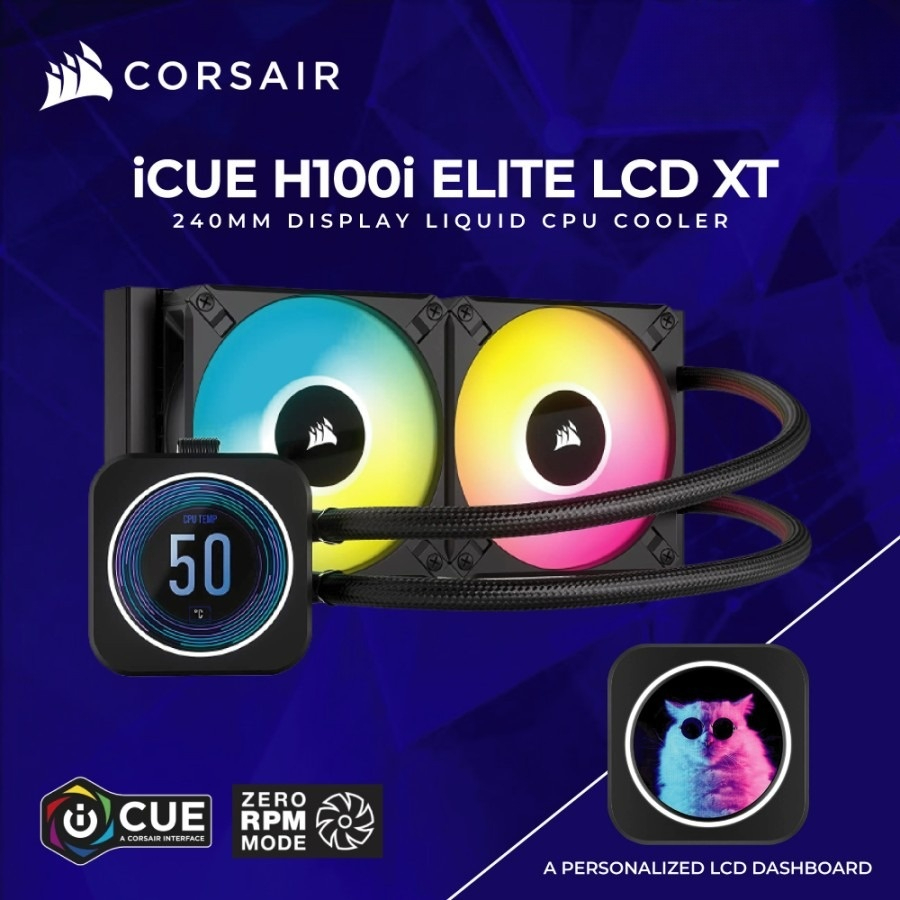Jual CPU Liquid Cooler Corsair iCUE H100i ELITE LCD XT Display | Shopee ...