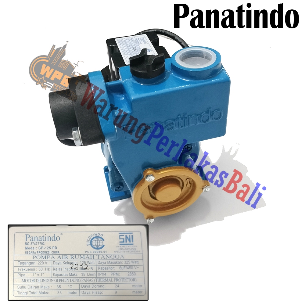 Jual EFOS Pompa Air Listrik GP125 Mesin Pompa Air Sumur Dangkal Pipa 1 ...