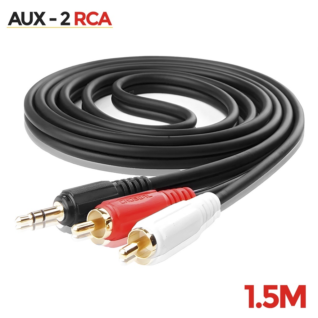 Jual Kabel Audio To 2 Rca Gold Plated / Kabel Jack 2in1 Aux Audio - Rca ...