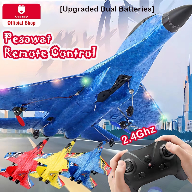 Jual Uoptoy Mainan Pesawat Remote Control Pesawat RC LED Pesawat Glider ...