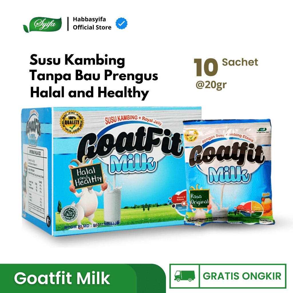 Jual Susu Kambing Etawa Goatfit | Goat Fit Milk Rasa Original 10 Sachet ...