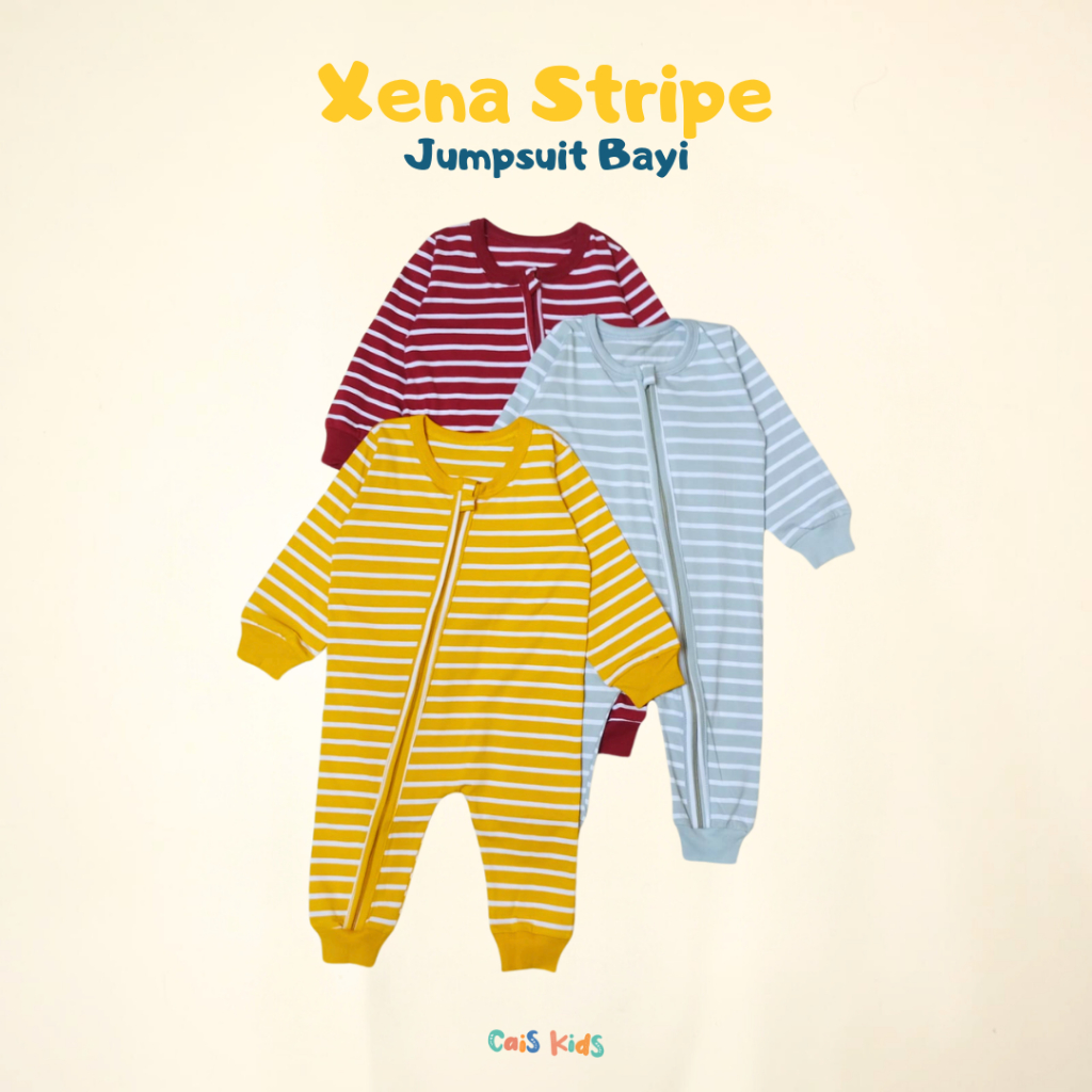Jual Xena Motif Stripe Karakter Jumper jumpsuit sleepsuit bayi baru ...
