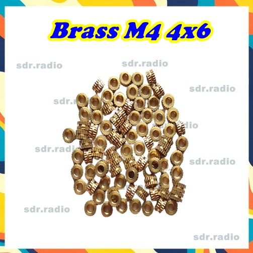 Jual M4 4x6 Brass Knurled Insert Nut Thread 4mm Length 4mm | Shopee Indonesia