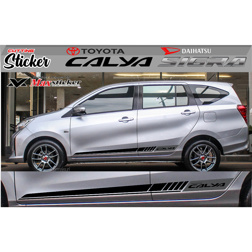Jual cutting sticker mobil calya sigra striping list body sigra calya ...
