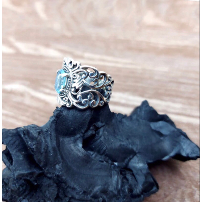 Jual emban cincin perak permata 7x9 mm | Shopee Indonesia