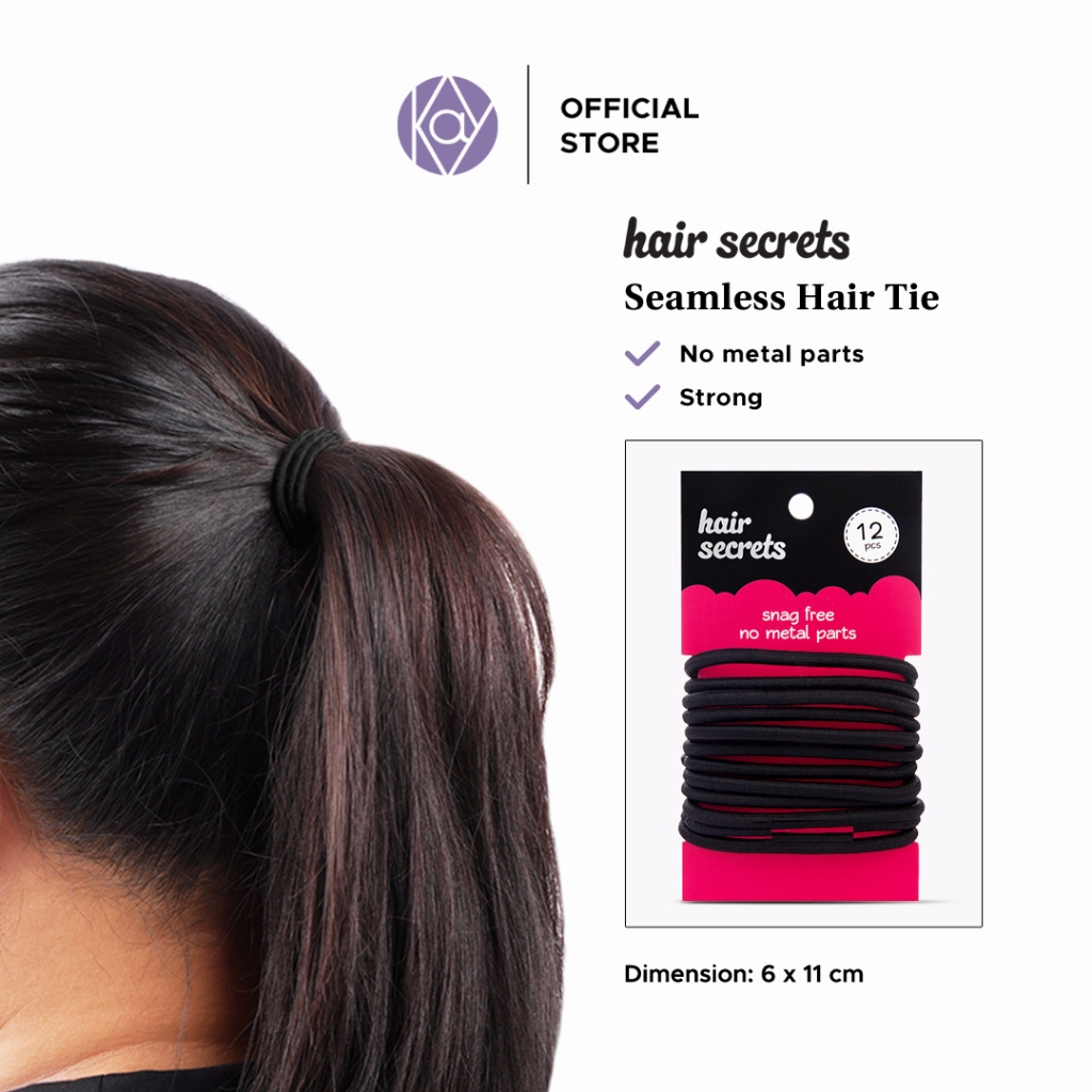 Jual Hair Secrets Hair Tie / Iket Rambut / Karet Rambut / Satin ...
