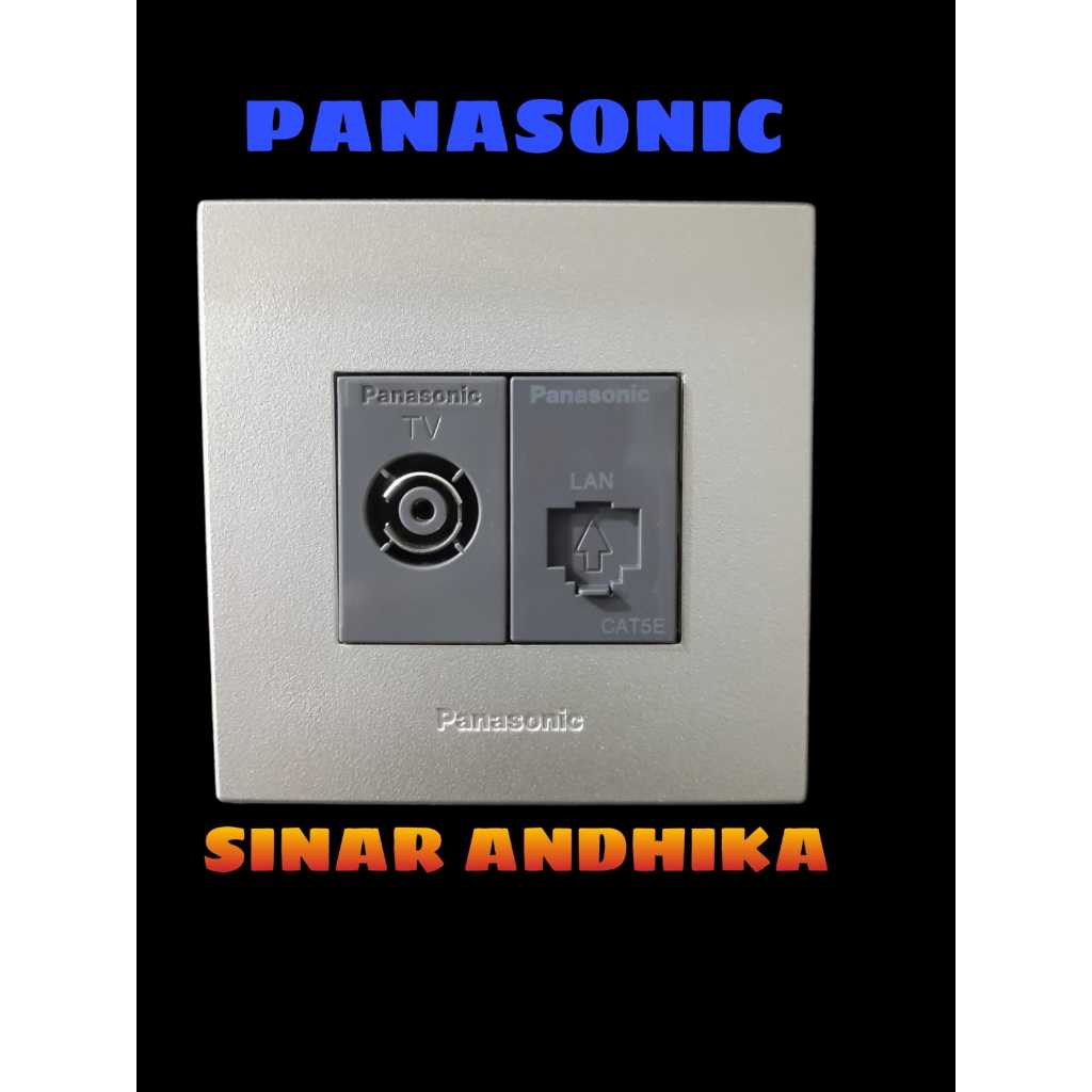 Jual Modul Tv Panasonic + Modul Data Cat 5E Hitam Style E Wesj78029MWS ...
