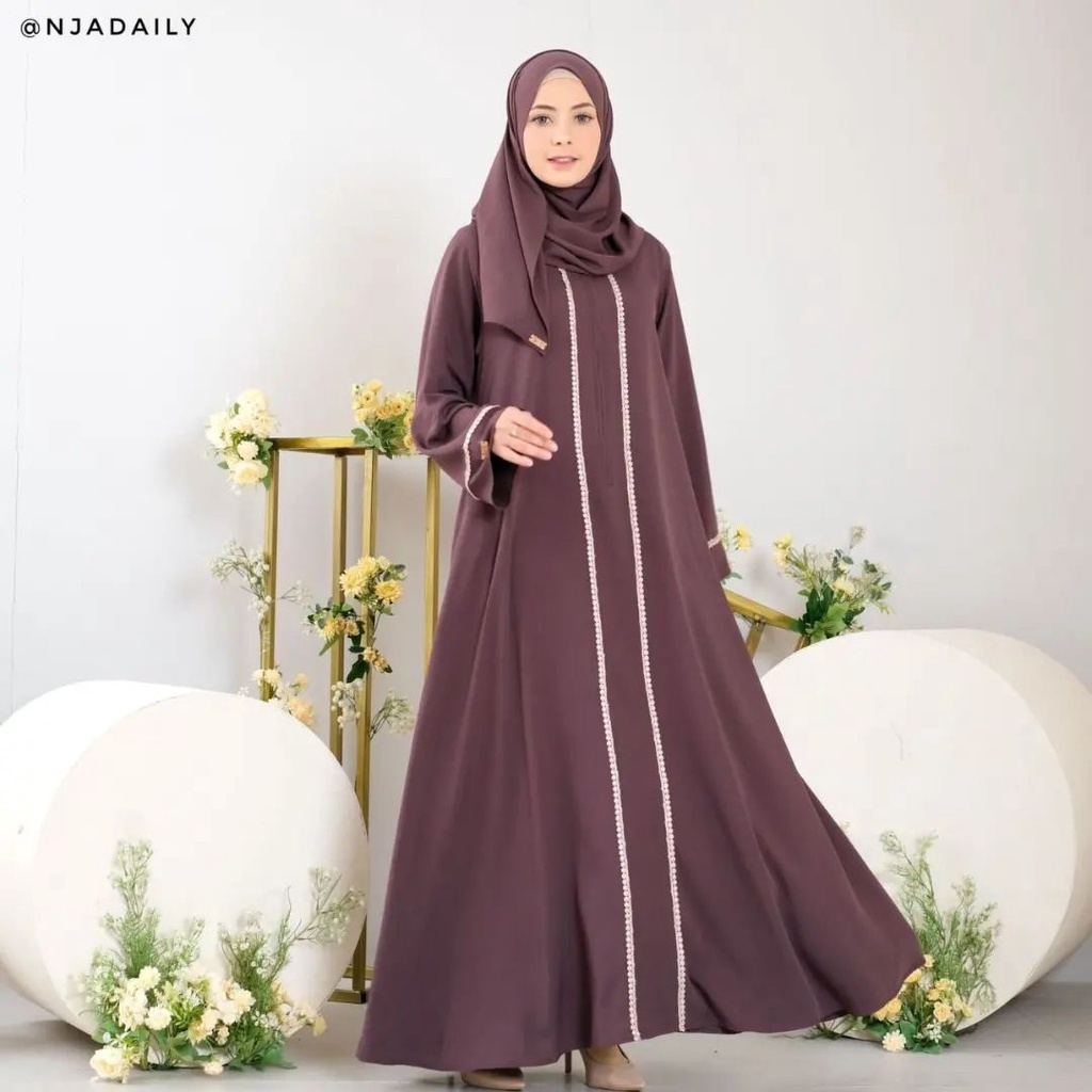 Jual New Gamis Abaya Basic Renda Polos Abaya Turkey Gamis Modis Gamis ...