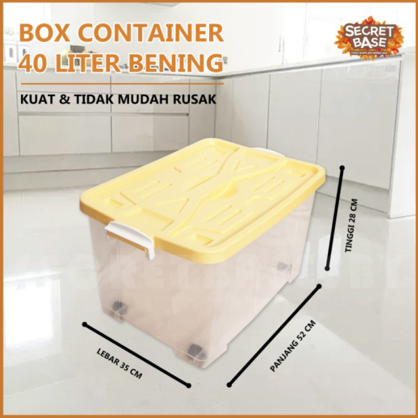 Jual Unik BOX CONTAINER 40 LITER RODA - Kontainer Box Plastik ...