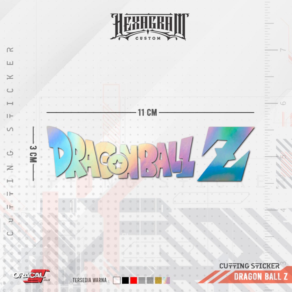 Jual Cutting Sticker Dragon Ball Z text Logo | Stiker Cutting Tulisan ...