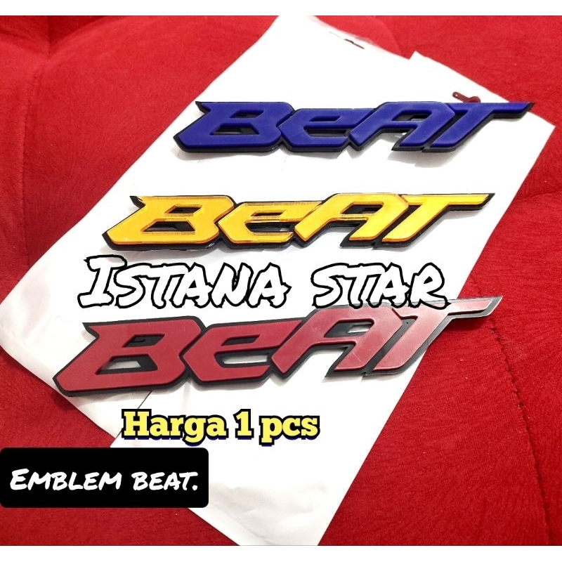 Jual EMBLEM BEAT 3D AKRILIK SET ( 2 pcs ) SEPASANG KANAN KIRI UNTUK ...
