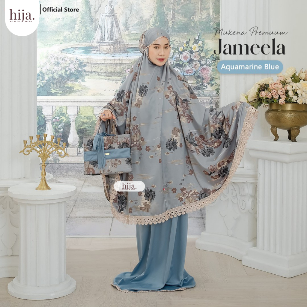 Jual Mukenah Motif Floral Aesthetic Jumbo Premium Mukena Mewah Hari ...