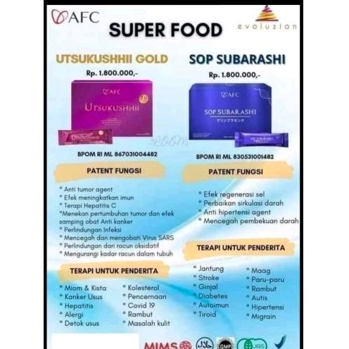 Jual AFC ORIGINAL 100% SOP SUBARASHI DAN UTSUKUSHHII BOLEH BELI SATUAN ...