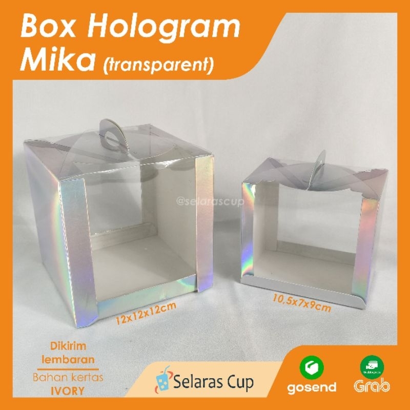 Jual ISI 10 box cup cake hologram transparent - premium hampers ...