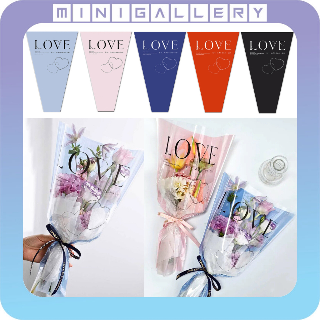 Jual Wrapping Plastik Mini Buket Mawar Single Rose Bunga Mawar Ecer ...