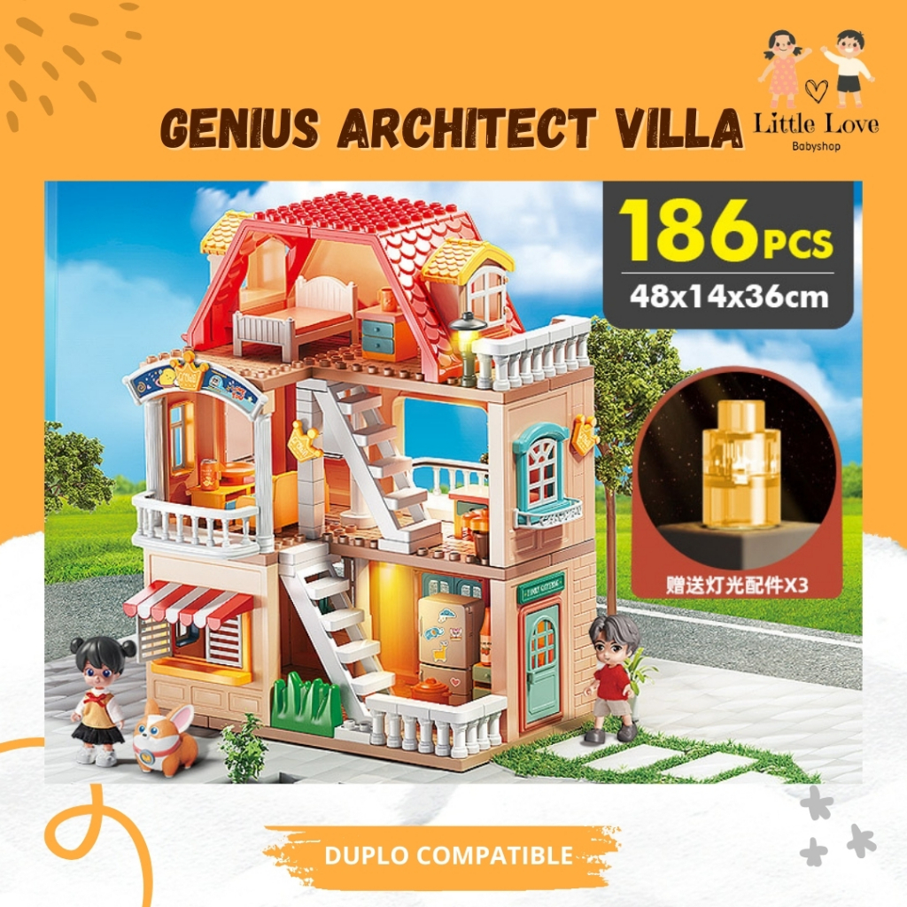 Jual Feelo Big Villa Building Blocks / Mainan Lego Rumah Besar Lengkap ...