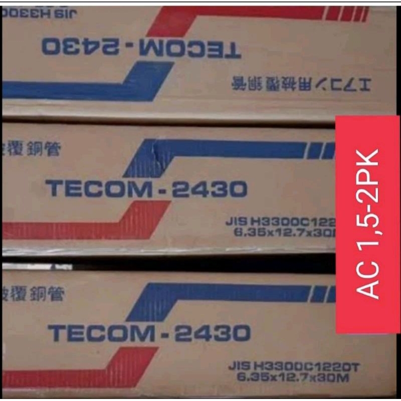 Jual Pipa Tembaga AC 1.5 - 2 PK Tecom 2430 1/4 + 1/2 Permeter | Shopee Indonesia