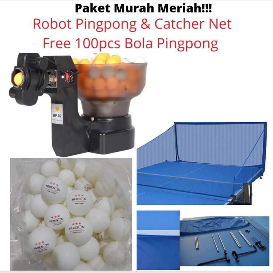 Jual Robot Pingpong Machine HP07 Ball Tenis Meja Catcher Net Free 100 ...