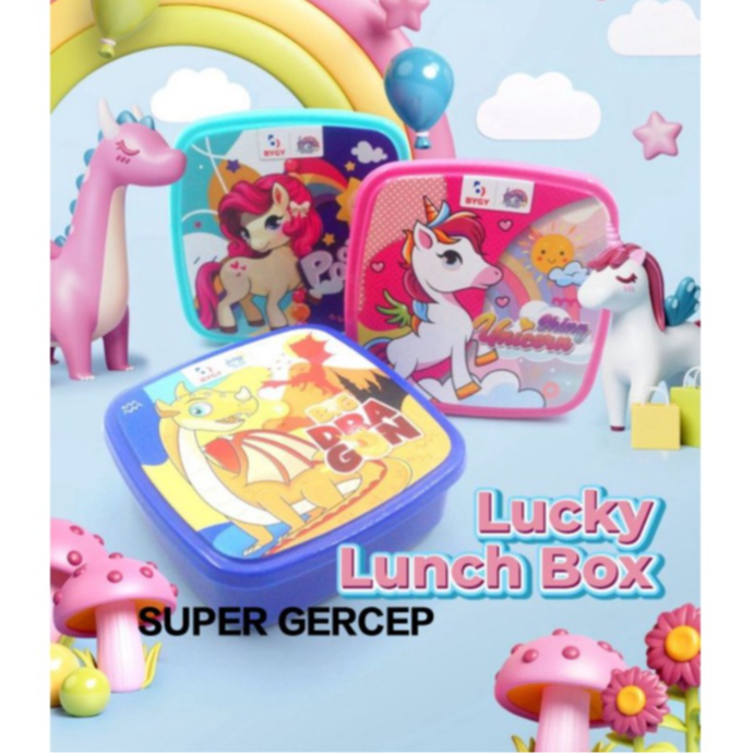 Jual LUNCH BOX LUCKY 480ML SEKAT 2 TEMPAT MAKAN SOUVENIR ULANG TAHUN ...