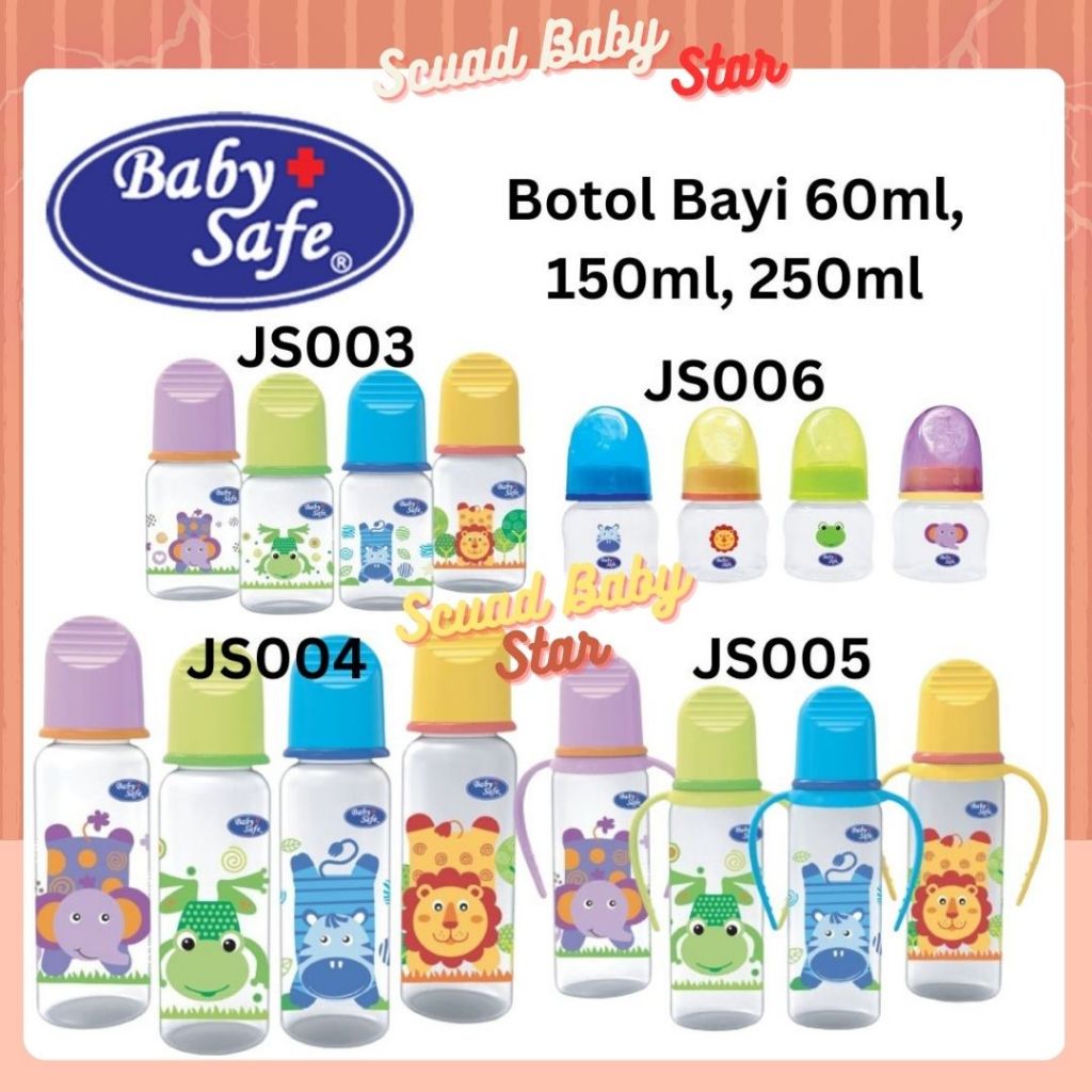 Jual Baby Safe Botol Susu Bayi Baby Safe 60ml 150ml 250ml / JS003 JS004 ...