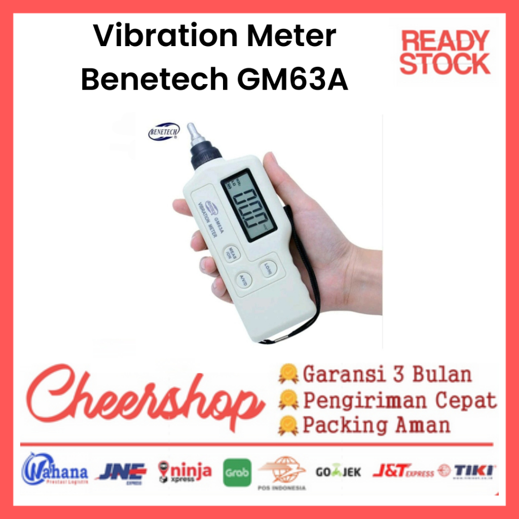 Jual Vibration Meter Benetech GM63A ORIGINAL Alat Ukur Getaran GM 63A ...