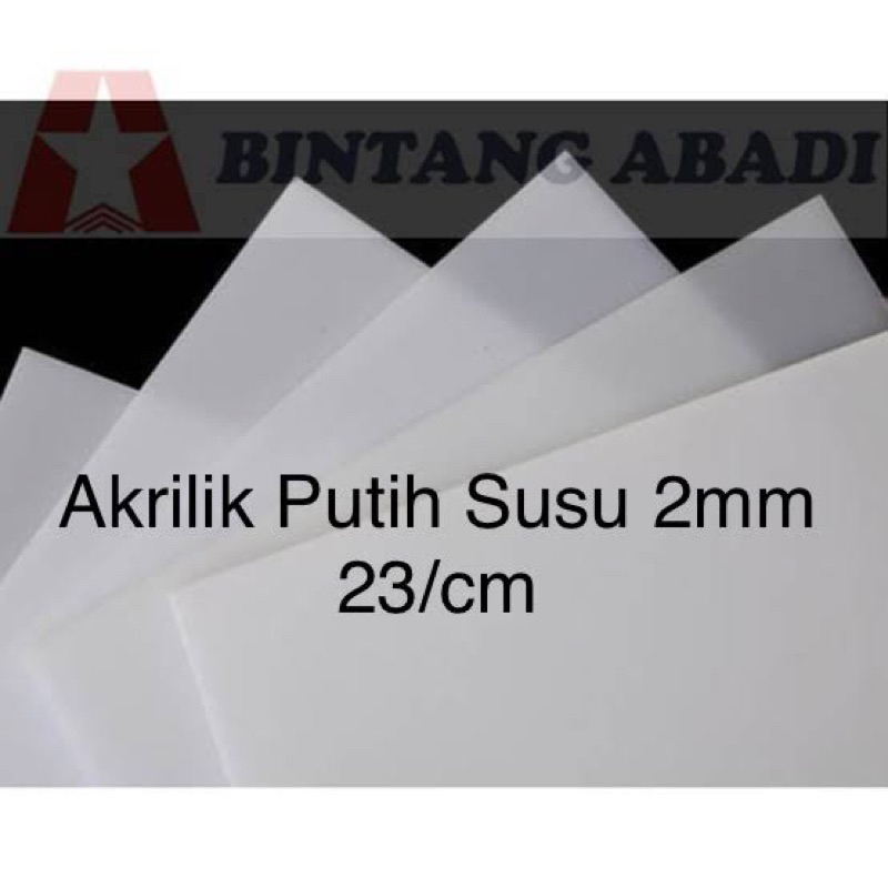 Jual Akrilik Putih Susu 2mm Rp23 / cm persegi Potongan Akrilik Putih Susu | Shopee Indonesia