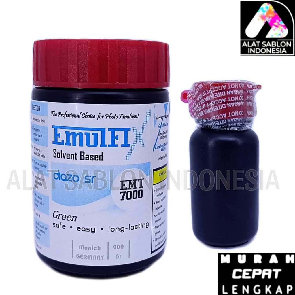 Jual OBAT AFDRUK EMULFIX SOLVENT BASED GREEN 7000 200GR ALAT SABLON ...
