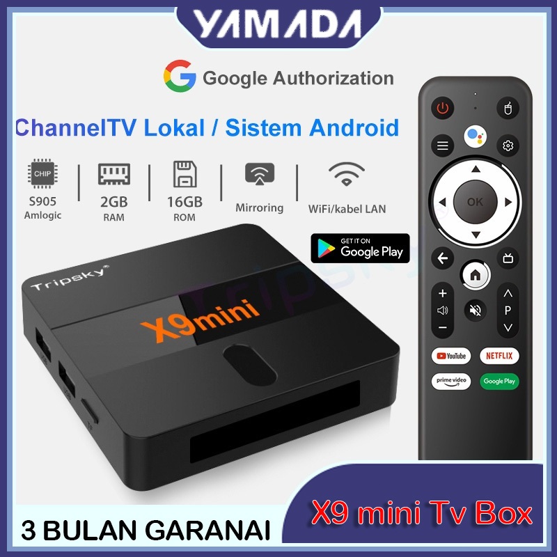 Jual Yamada Android Tv Box X9mini Smart tv box Android 9 2GB Ram 16GB ...