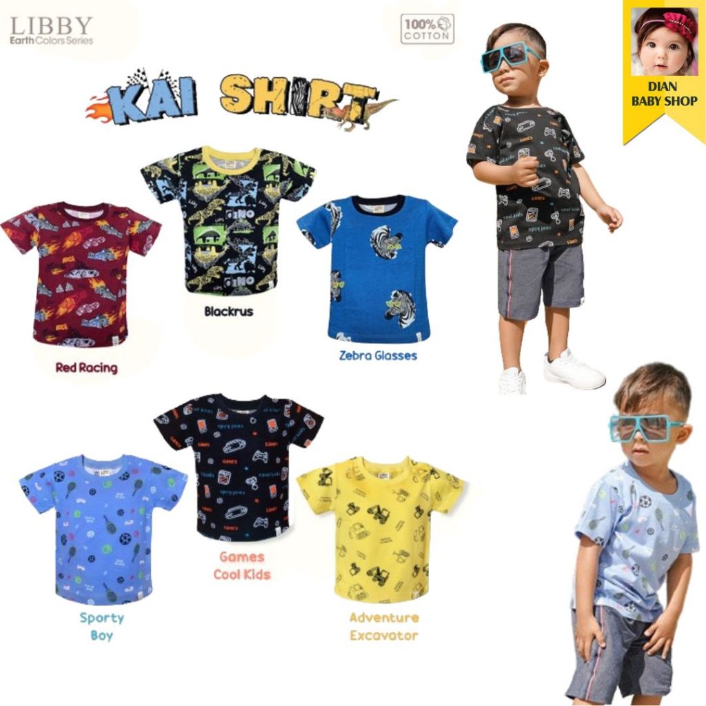 Jual Libby Baby | KAI Shirt PENDEK | Atasan Kaos Anak | Warna Polos ...
