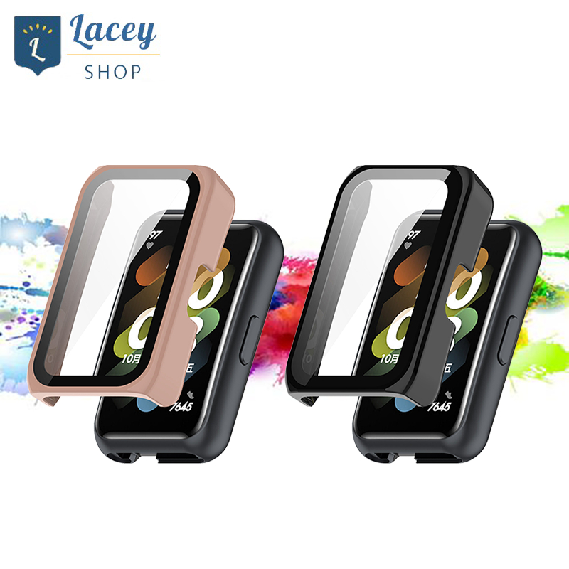 Jual 2 in 1 Hard Screen Protector Huawei Band 6/7/8/9/10 PC Frame ...